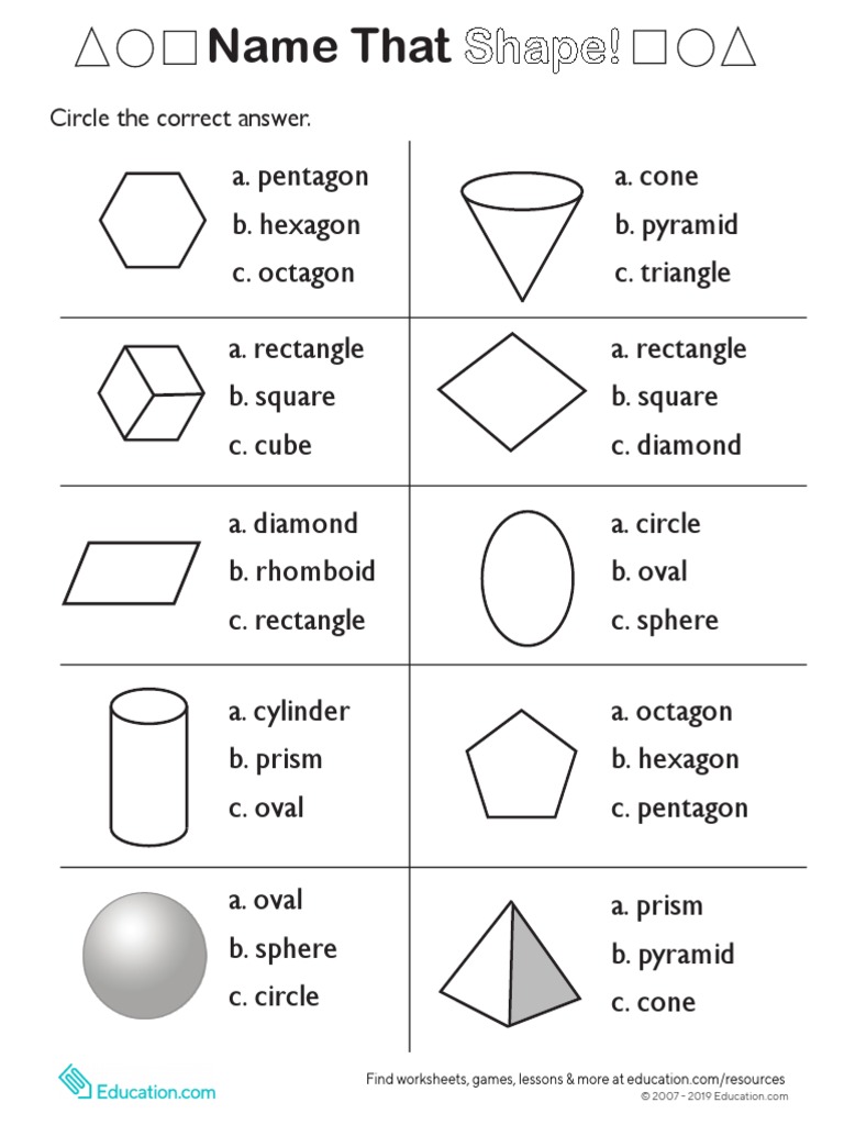 Shape Study Guide PDF | PDF