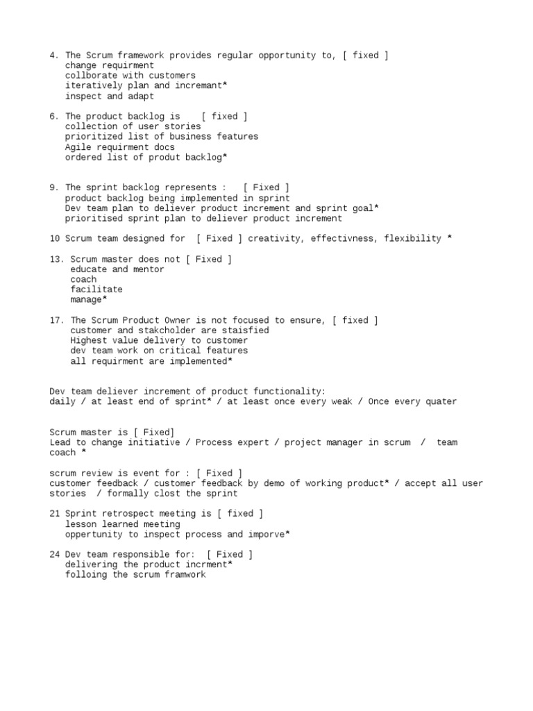 PSM1 Questions | PDF