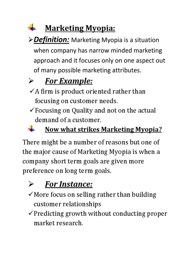 Marketing Myopia | PDF