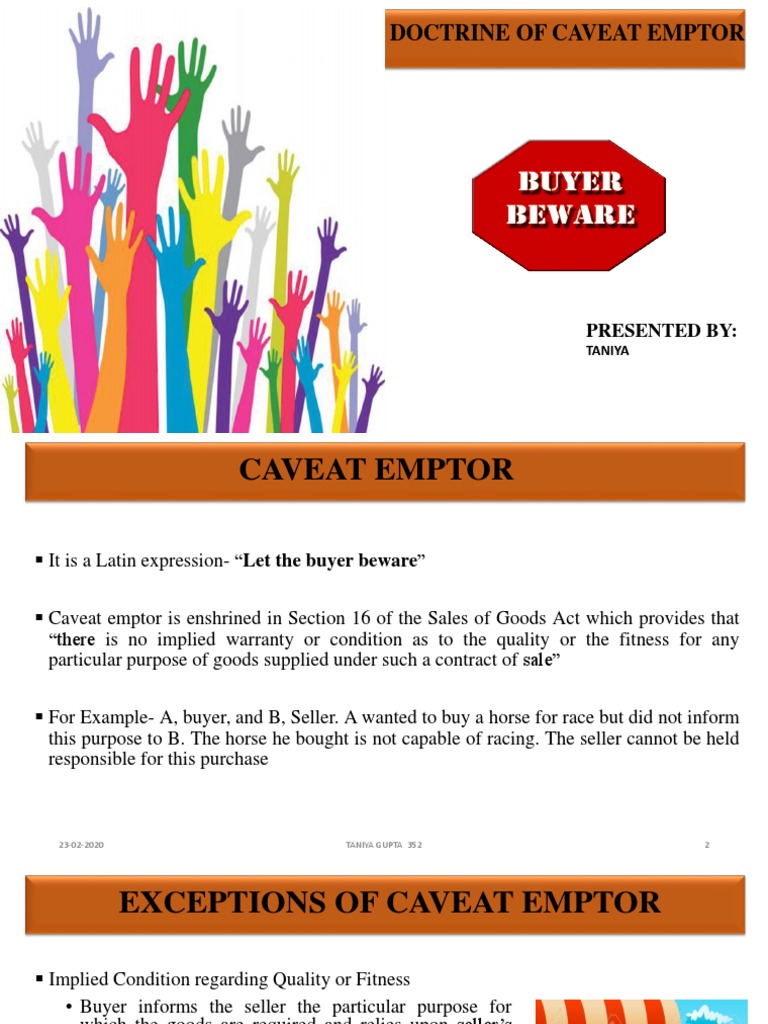 Caveat Emptor