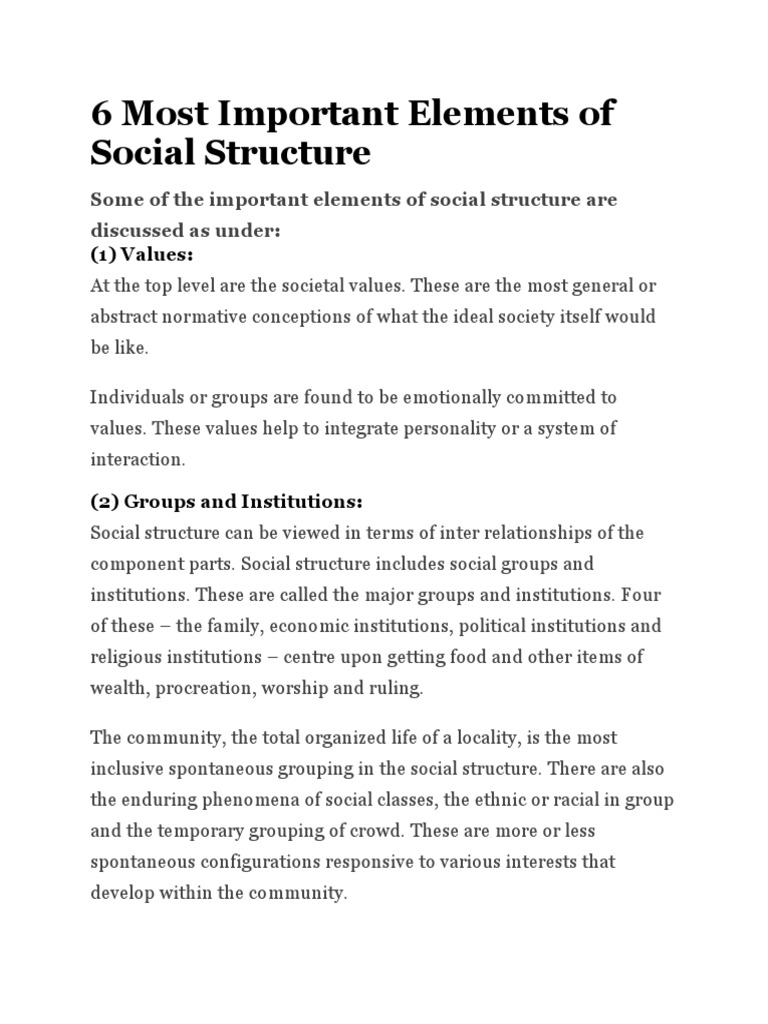 Lesson 2 Reading 2 Social Structures | PDF