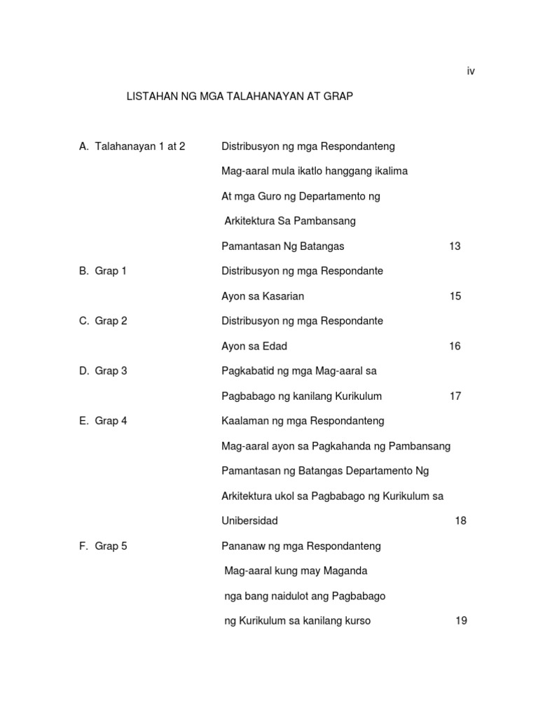 Listahan NG Talaan | PDF