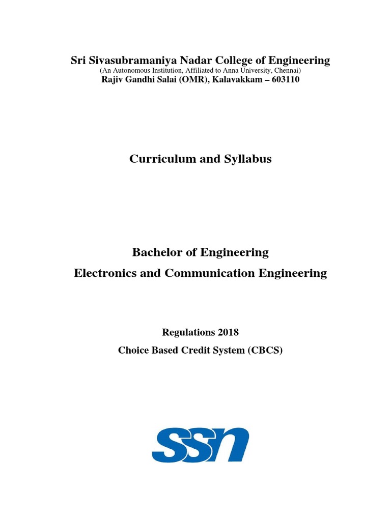 UG Syllabus - ECE Final PDF | PDF