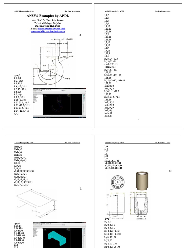 ANSYS APDL Example Scripts | PDF