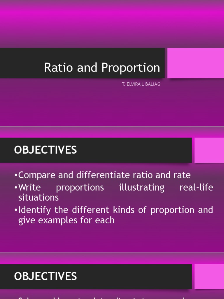 Real-Life Applications of Ratios and Proportions | PDF