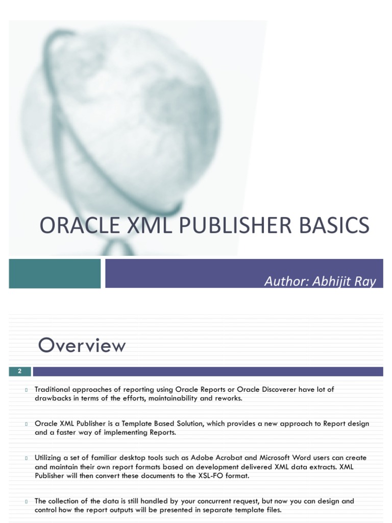 Oracle Xml Publisher Basics Pdf