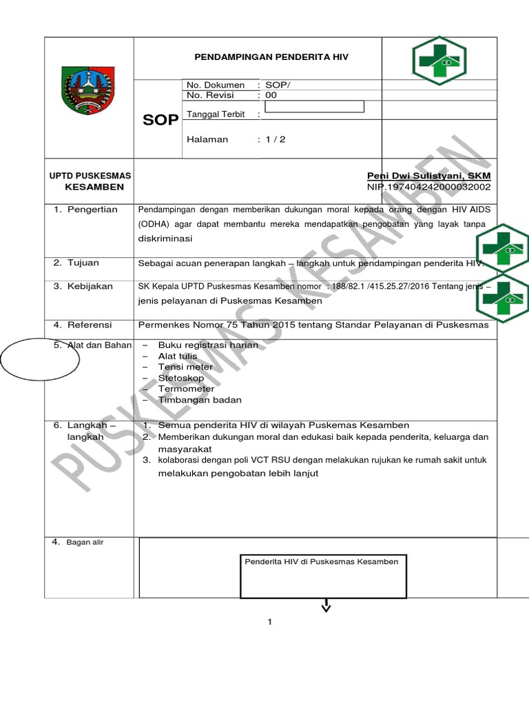 Sop Pendampingan Hiv | PDF | Pengembangan Diri | Sains & Matematika