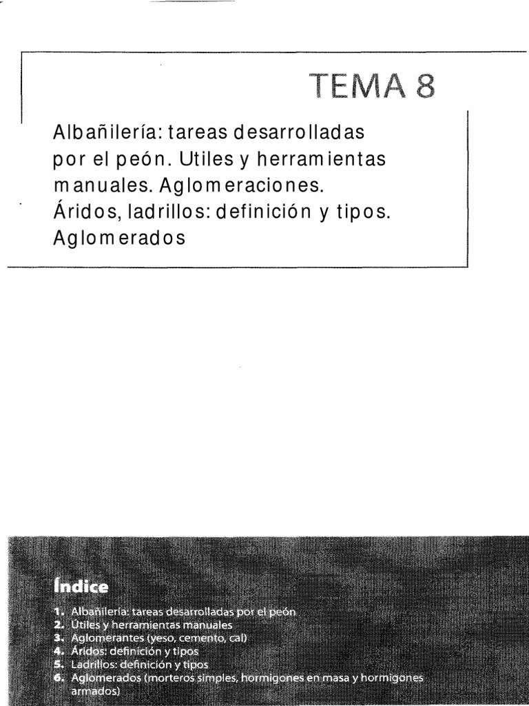 Tema8 ALBAÑILERÍA | PDF