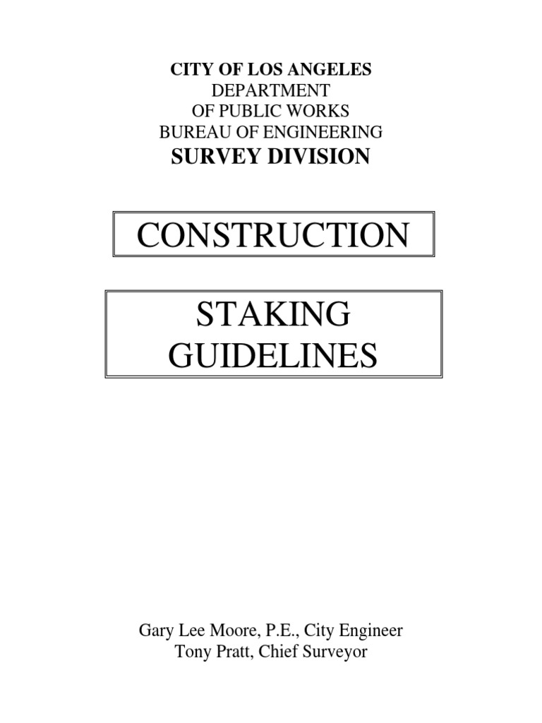 Construction Staking Guidelines | PDF | Technology & Engineering