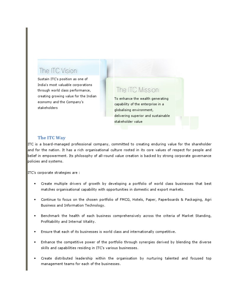 Press Release: The ITC Way | PDF | Taxes | Sustainability
