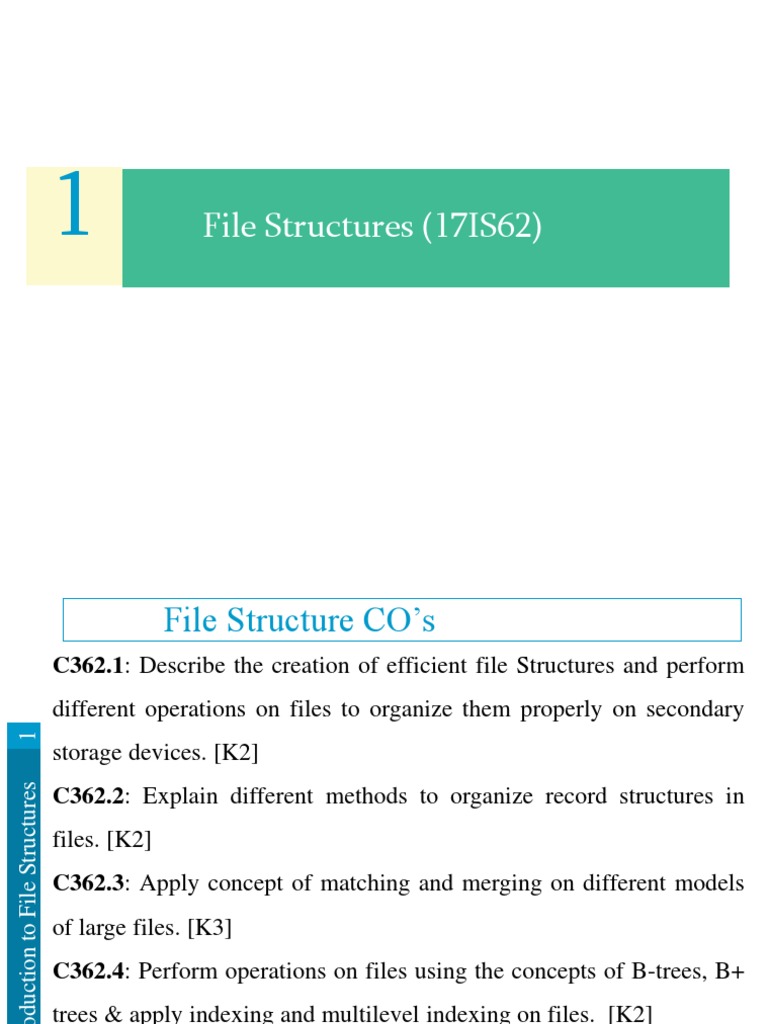 Chapter 1 - Introduction To File Structures | PDF