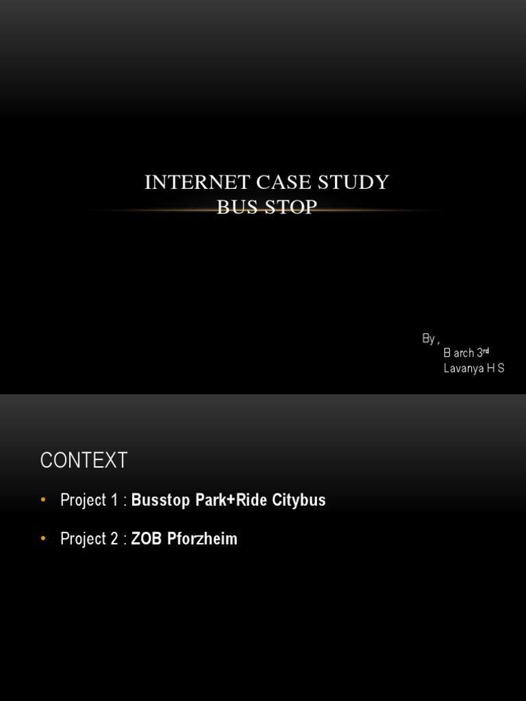 Bus Stop Case Study | PDF