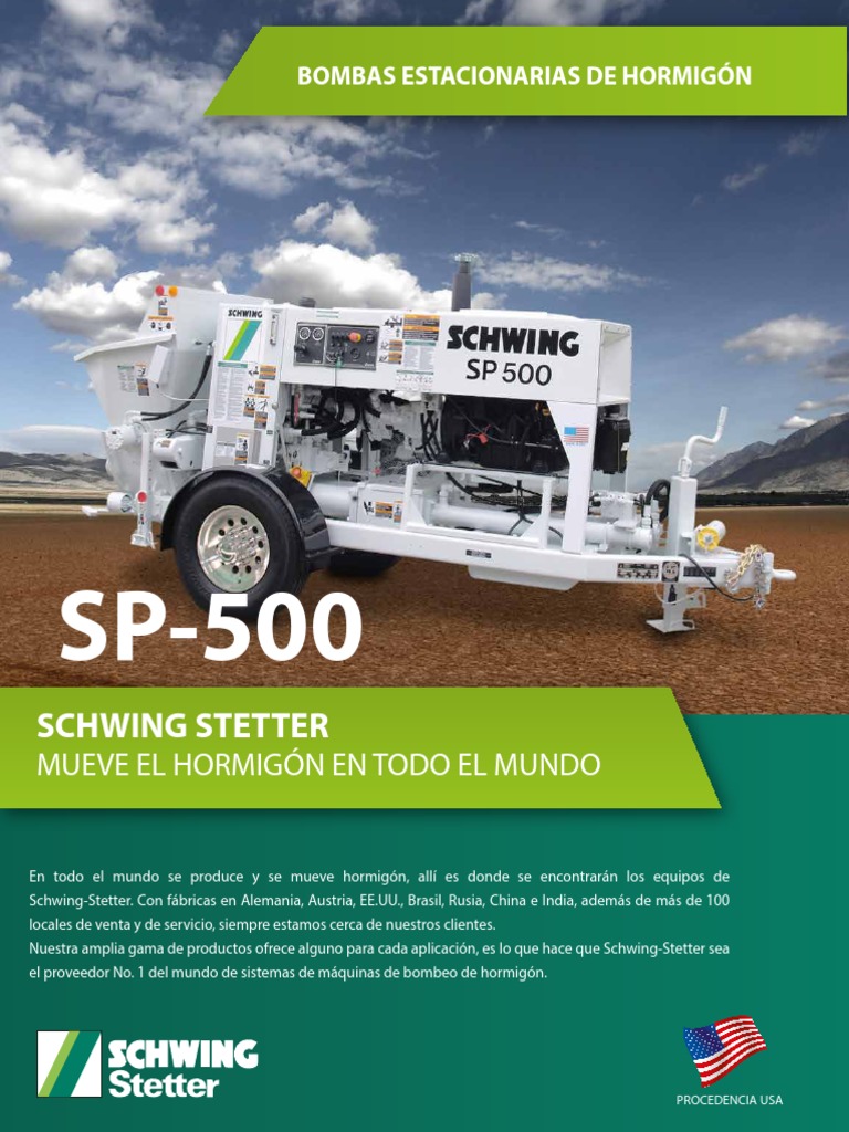 Bomba de Concreto Schwing SP-500 | PDF