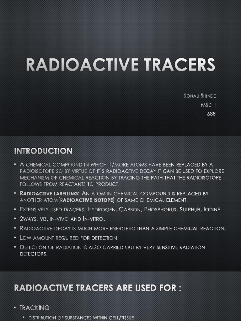 Radioactive Tracers - PPT Internals | PDF