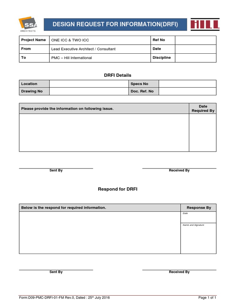 Design Request for Information Template | PDF