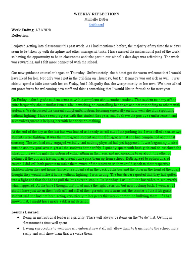 Discipline Reflection | PDF