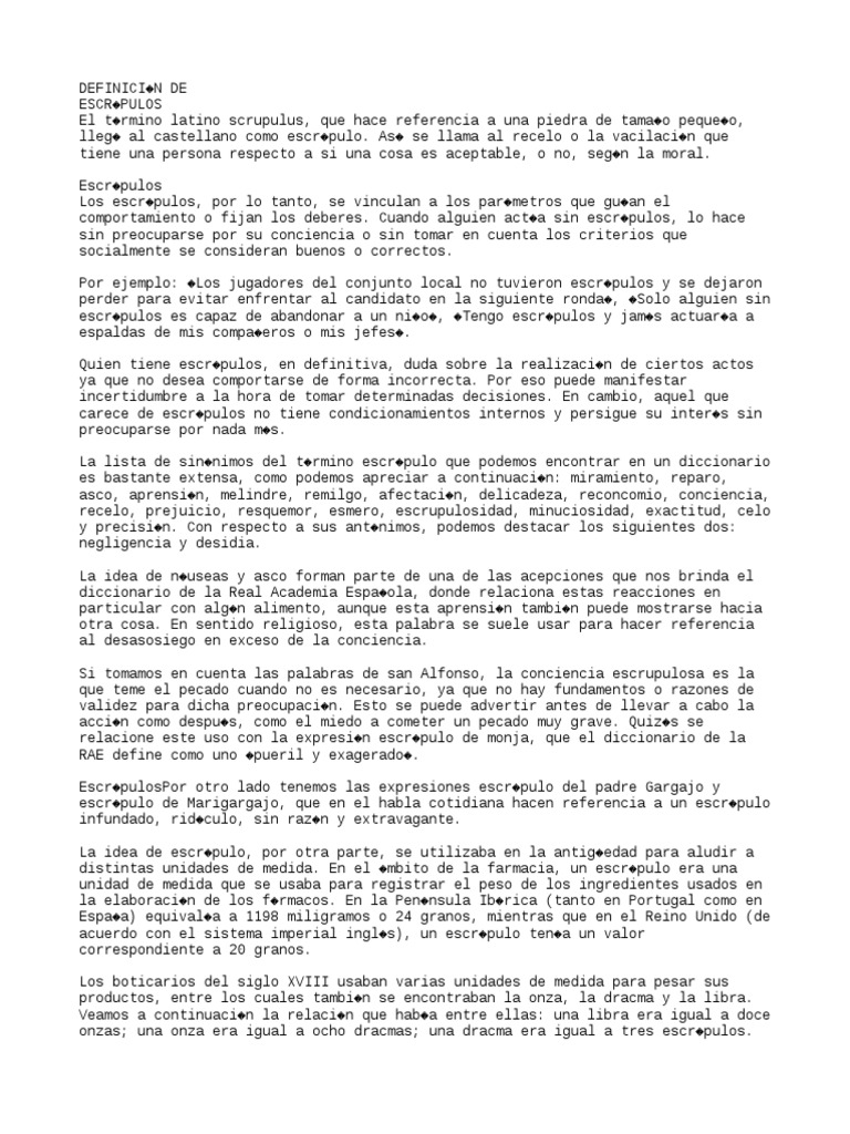 Escrupulos | PDF