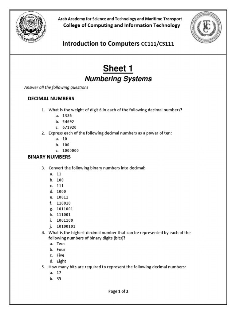 01-Sheet-Numbering Systems | PDF
