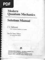 J. J. Sakurai, Jim J. Napolitano-Instructor's Solutions Manual To Modern Quantum Mechanics (2nd ...