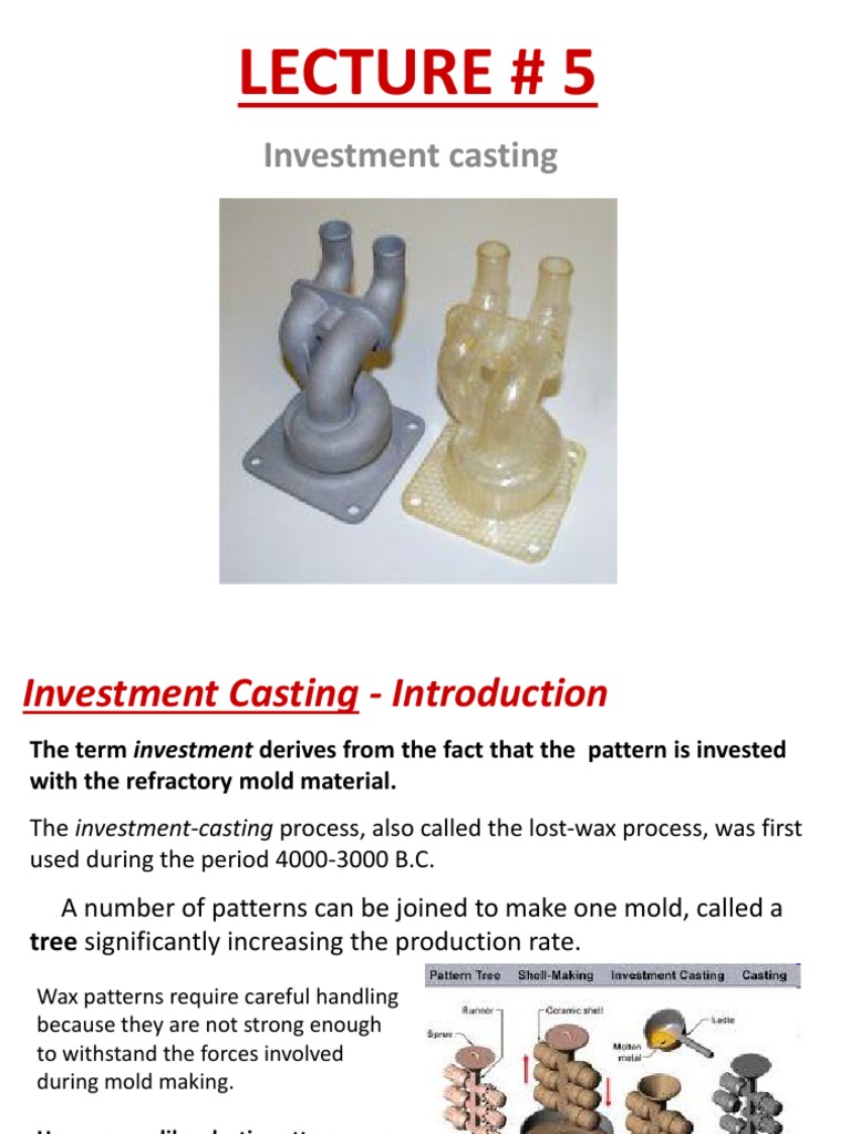 Investment Casting Process Overview | PDF | Home & Garden | Science ...