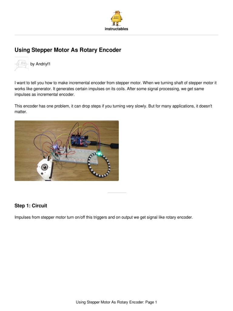 Using Stepper Motor As Rotary Encoder - 2 | PDF