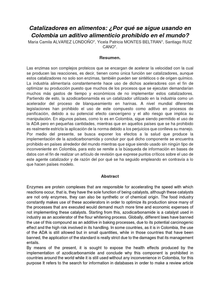 Azodicarbonamida | PDF