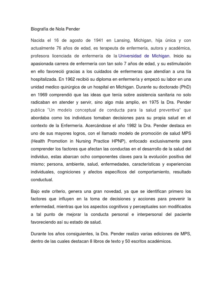 Biografía de Nola Pender y Evelyn Duvall | Descargar gratis PDF ...