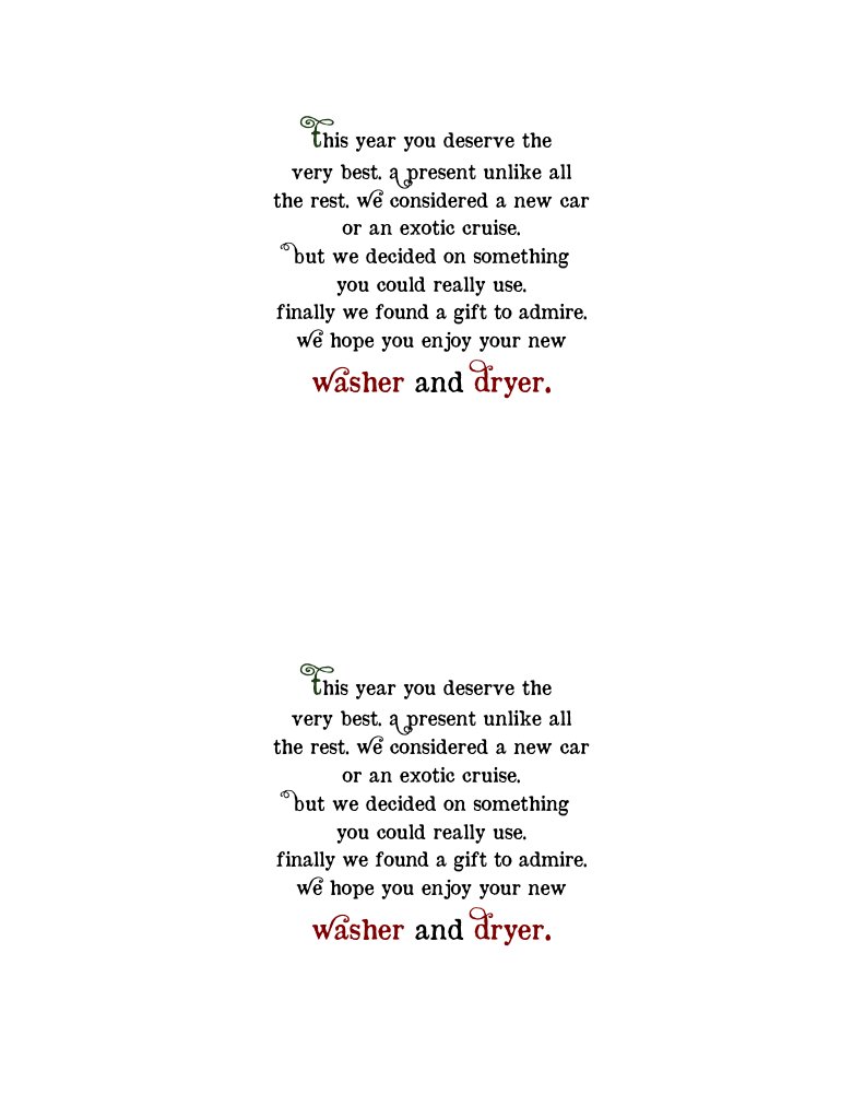 Washer & Dryer Neighbor Gift Poem | PDF