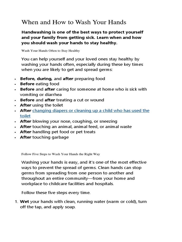 Handwashing | PDF | Hand Washing | Health Sciences