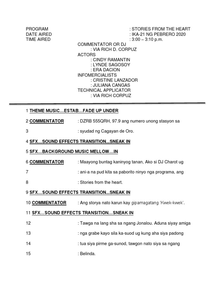 Drama Script Mil | PDF