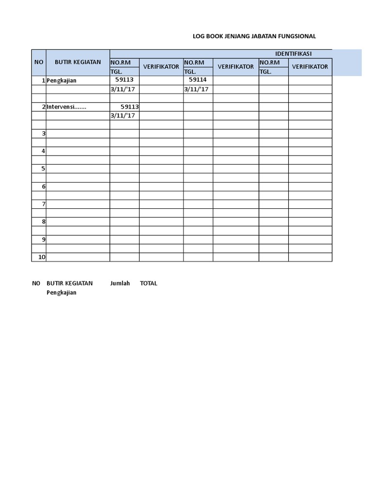 4.contoh Logbook | PDF