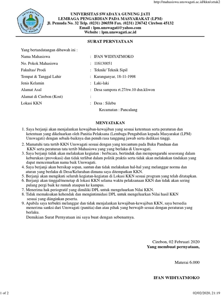 Universitas Swadaya Gunung Jati | PDF