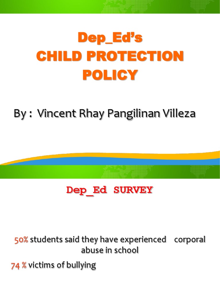 Dep - Ed Child Protection Policy | PDF | Child Protection | Child Abuse
