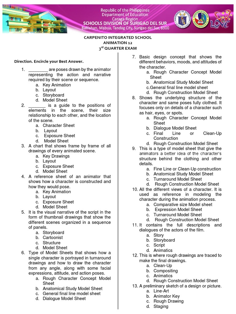 ANIMATION12 3rd Quarter | PDF | Animation | Art Media