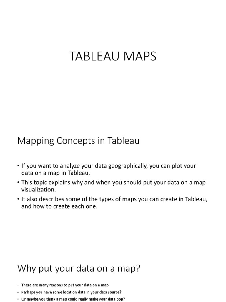 Tableau Maps | PDF