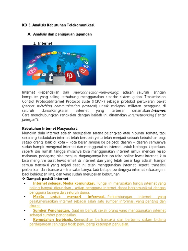 Materi TLJ Kls XI TKJ | PDF | Komputer