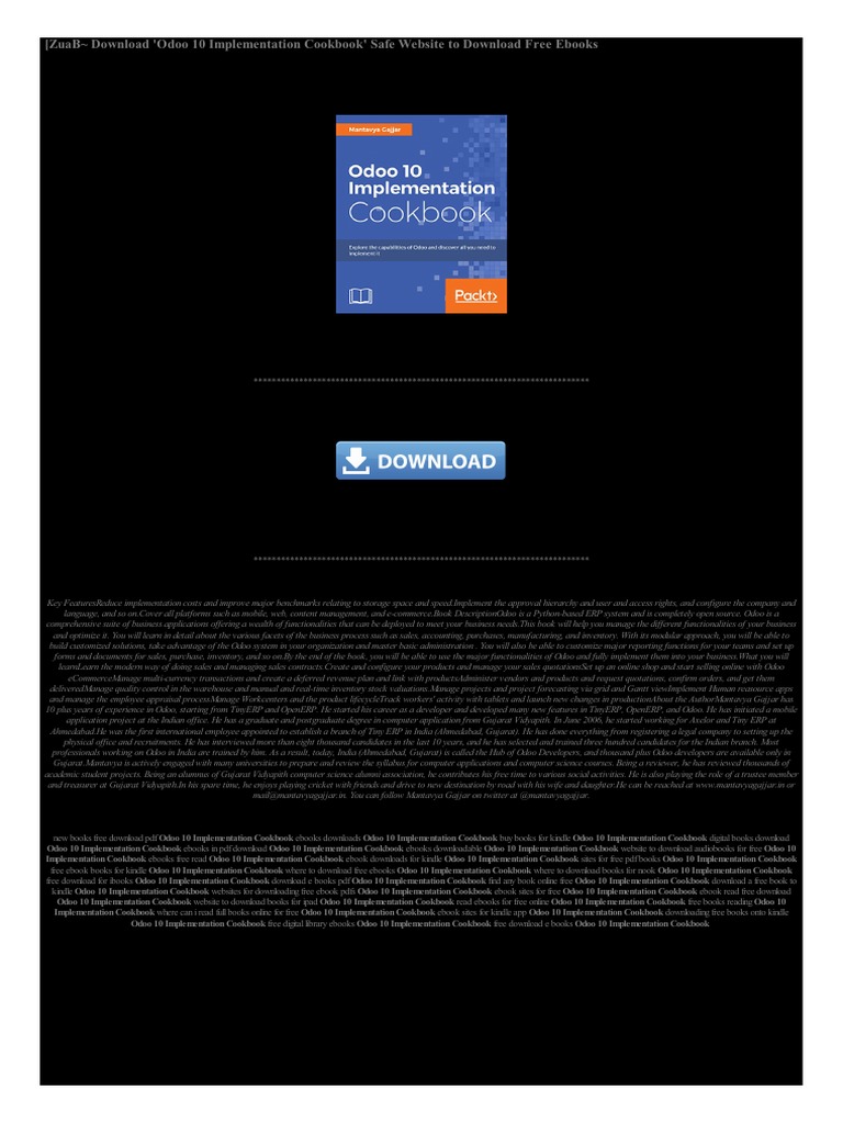 Odoo 10 Implementation Cookbook Safe - 59d8c7391723dd6b4e507b94 | PDF | E Books | Enterprise ...