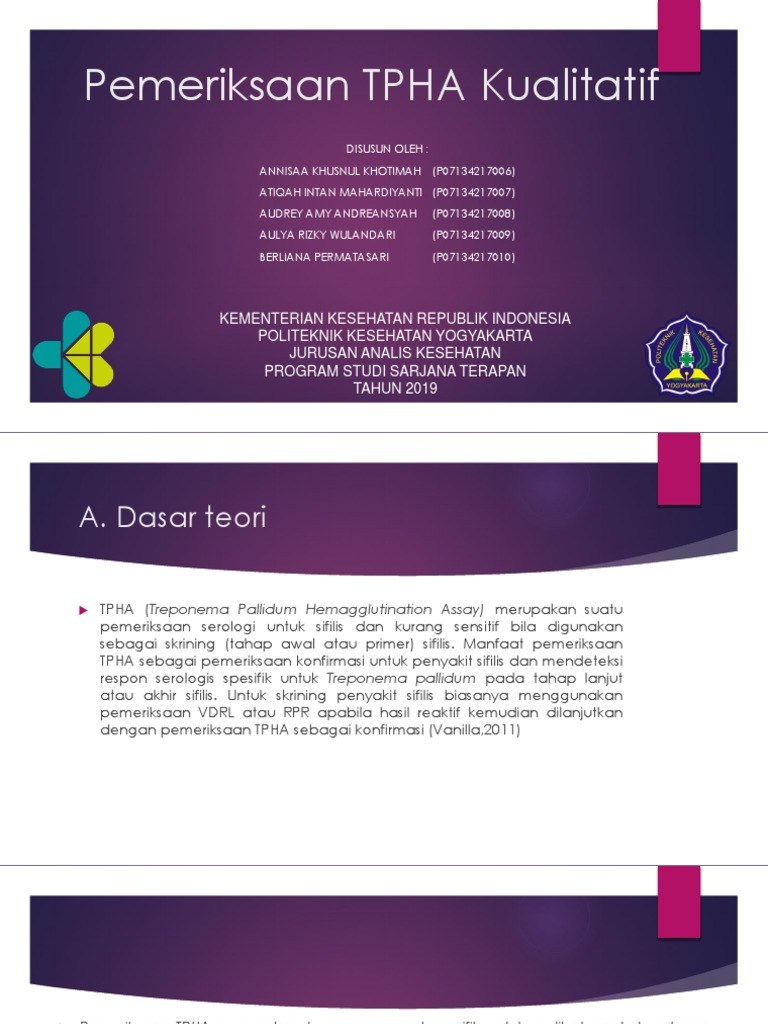 Pemeriksaan TPHA | PDF