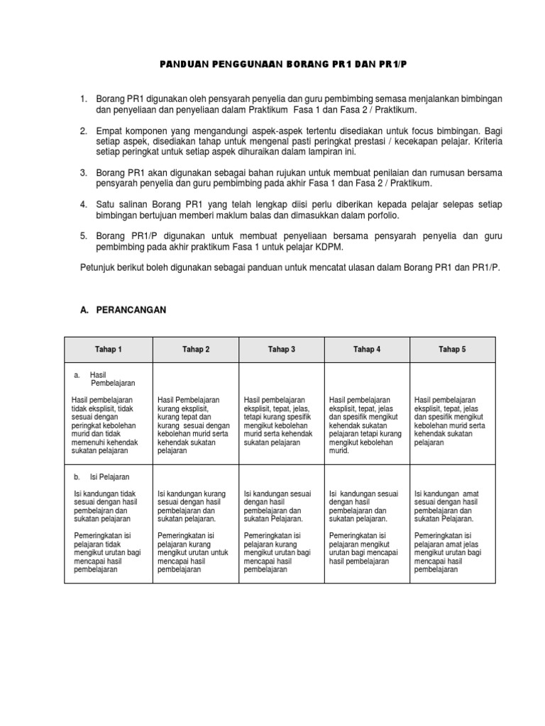 Panduan Penggunaan Borang PR1 | PDF