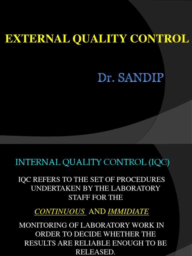 External Quality Control | PDF | Accuracy And Precision | Coefficient ...