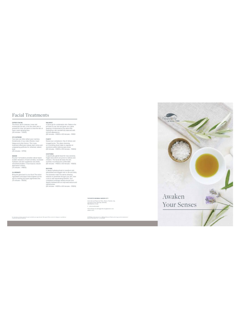 Heavenly Spa Menu | Download Free PDF | Massage | Medical Specialties