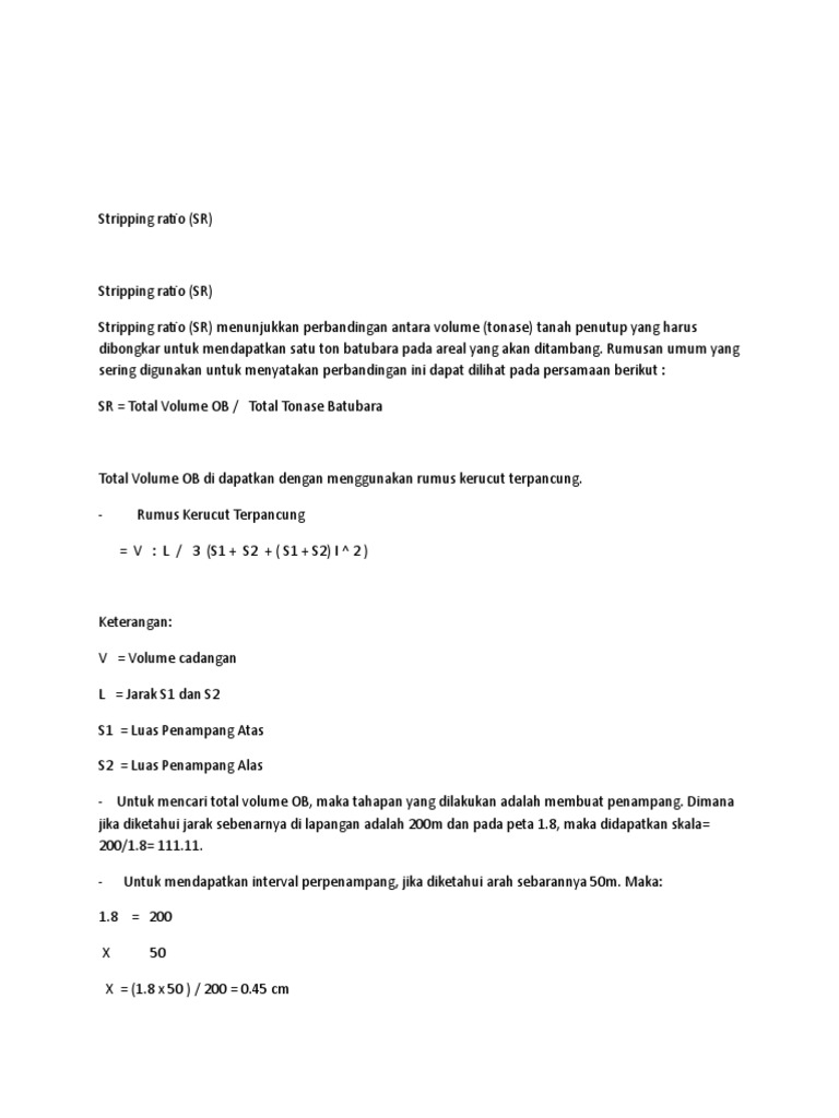 Stripping ratio (SR) explained | PDF