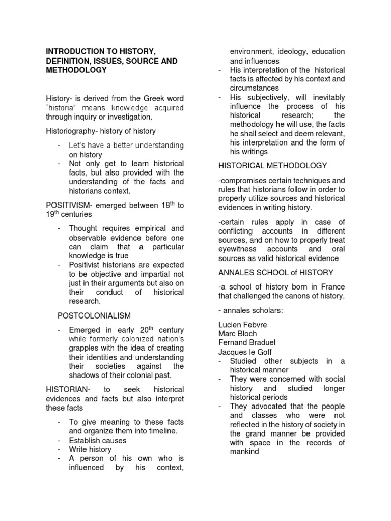 Introduction To History | PDF | Historiography | Positivism