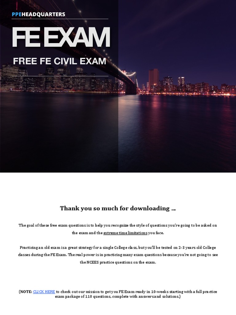 fe_civil_exam_-_updated_practice_exam | Mean | Variance