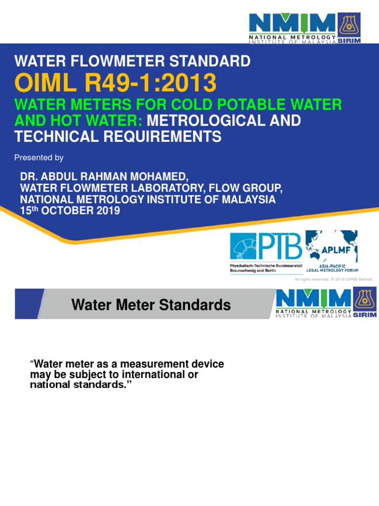 1 OIML R 49-1 New Template | PDF | Power Supply | Metrology