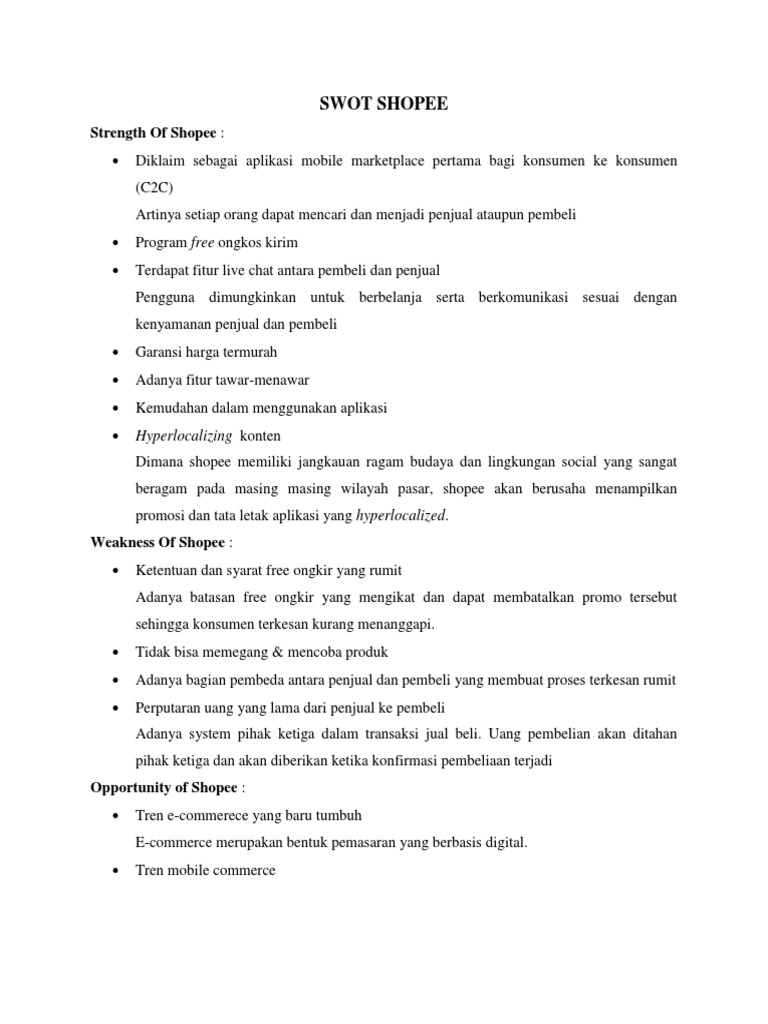 Sim Analisis Swot+matriks Dan Kuadran | PDF