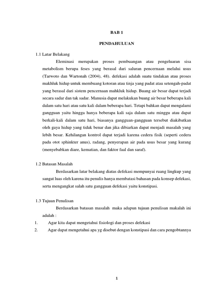 BAB 1 Defekasi | PDF