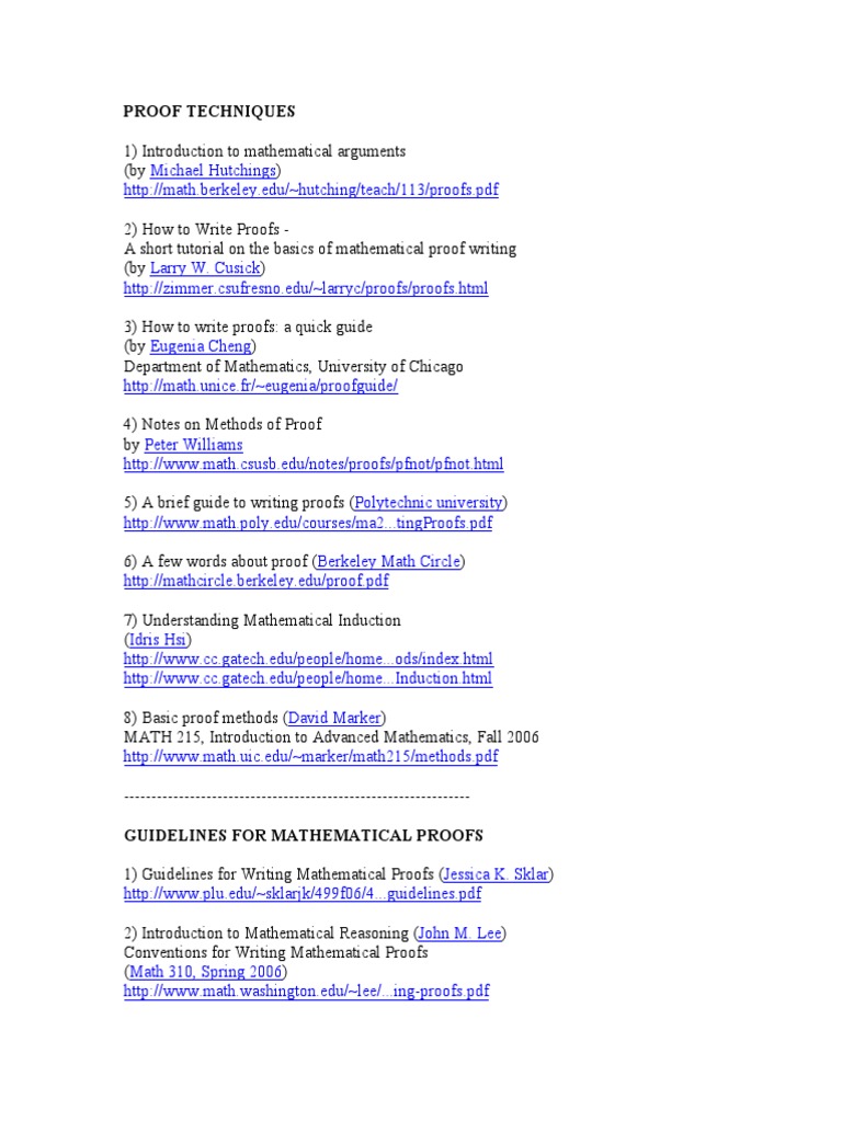 Proofs Pdf Download Free Pdf Mathematical Proof Teaching Mathematics
