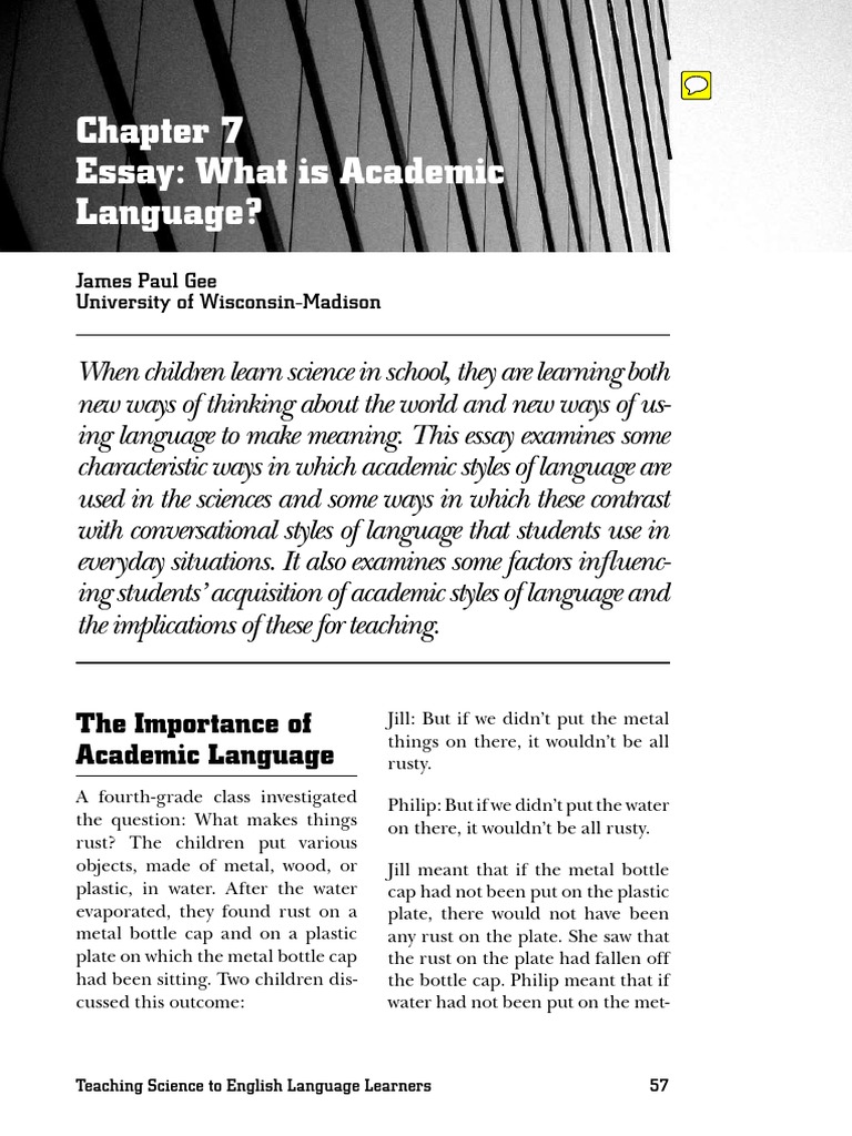 What Is Academic Language | PDF | Science | Language Acquisition