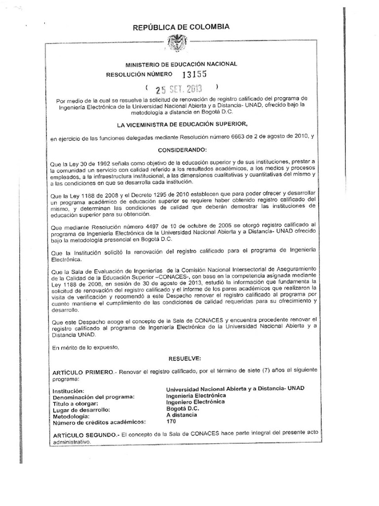 Resol 13155 Sept 25 2013 RC Ingenieria Electronica | PDF